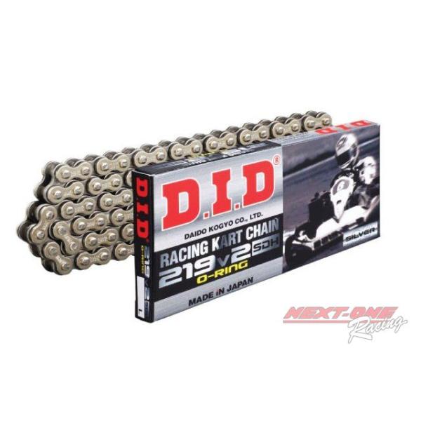 DID 219V2　SDH S＆Bシールチェーン信頼と性能の高さで有名なDIDのカートチェーンです。究極を追求した高性能シールチェーンシールチェーンのトップメーカーDIDが開発したカート専用シールチェーン新開発の高耐久シールリングに摩耗を抑...