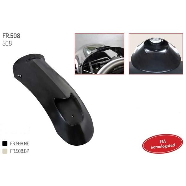 新型KG フロントパネル 508 ブラックCRG等の多くのカートで標準装備されている2025年新デザインのパネルです。大きく穴の開いたデザインが特徴的な整流効果の高いフロントゼッケンパネルです。フロントスポイラーとの組み合わせで高速コースで...