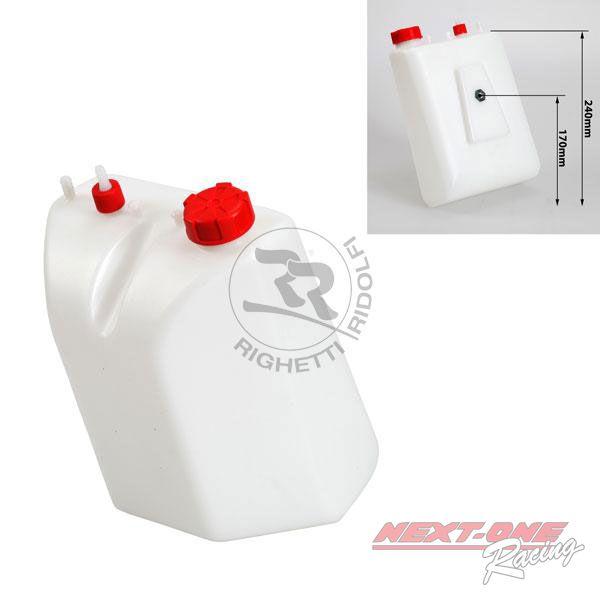 RR フューエルタンク 5L 汎用タイプの燃料タンク5Lです。タンク重量の軽減が出来ます、多くのカートフレームに使用可能です。フレーム側の取付位置によっては、加工や固定金具が必要になる場合があります。