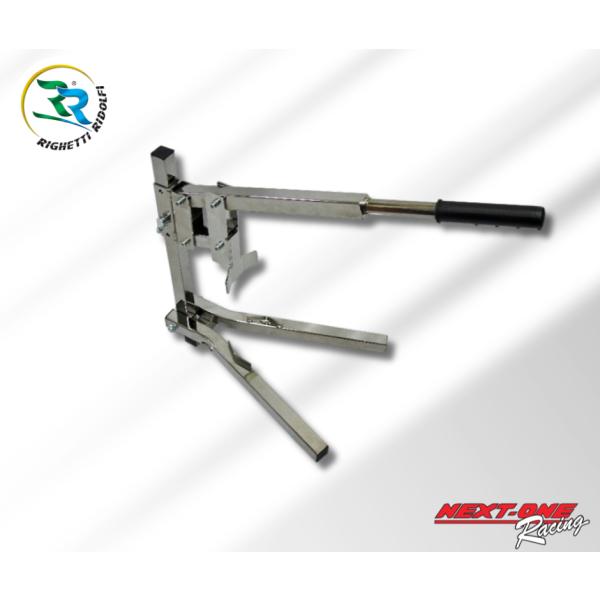 RR タイヤビートブレーカー（折り畳み式）は、イタリアのレーシングカートパーツメーカーRR社（アールアール）が製造した高品質なタイヤ交換専用工具です。固着したビードをスムーズかつ安全に外すことができ、レース現場やガレージでの整備効率を大幅に...