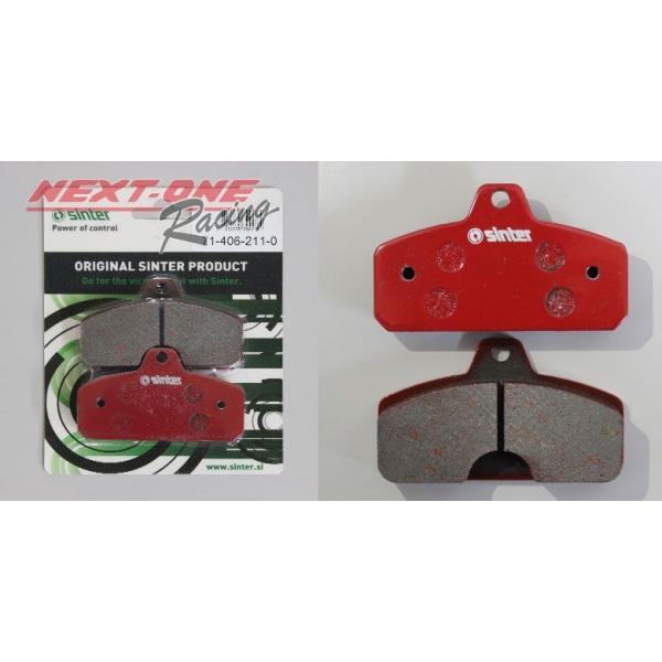 SINTERシンターブレーキパッド　旧型TONY KART,HAASE用外形サイズ90x52x16-パットボルトM5/ボルト間 65mm他にBirel,First,Energy,Wildkart,RRの一部も適応します。耐摩耗性と安定した制...