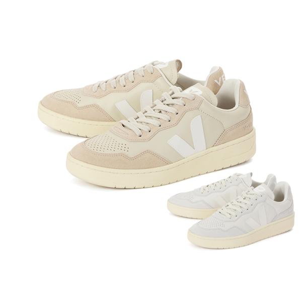 ■商品詳細【 ブランド 】VEJA（ヴェジャ）【 モデル名 】V-90 O.T. LEATHER【 カラー 】01.ピエール/ホワイト (VJVD203378)02.グラベル/ホワイト (VJVD203379)【 アッパー素材 】レザー/ス...