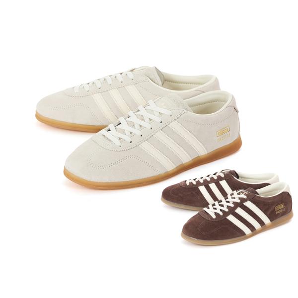 ■商品詳細【 ブランド 】adidas【 モデル名 】GAZELLE LO PRO W【 カラー 】01.アイボリー/オフホワイト (IH6933)02.コーヒー/オフホワイト (IH6932)【 アッパー素材 】天然皮革/合成皮革【 底材...