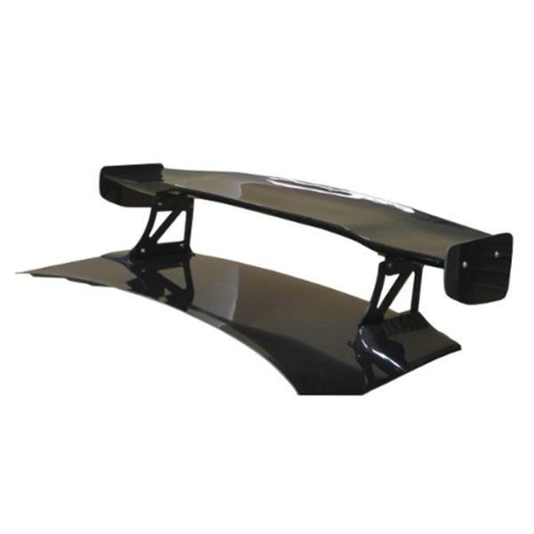 【 スタウト 車種専用 3D GT WING 】・ 平織りカーボンウィング ・ 白ゲルFRPブラケット・ NISSAN ： シルビア　S15・ サイズ  ： ウイング幅 1350mm　/　Bステー　(保安基準適合サイズ)※ 画像2のタイプの...