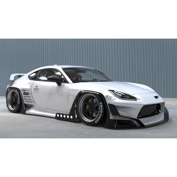 TRA京都 パンデム ver.1　・ フロントオーバーフェンダー(+65mm)※ 商品画像はフルキットの画像を使用しております。【適合車種】TOYOTA　：　GR86　ZN8※ 発送先は業者宛に限ります(個人宅不可)　 西濃運輸の営業所止め...