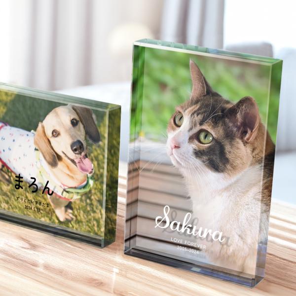 大切な思い出を、透明感あふれるガラスブロックに閉じ込めました。お気に入りの写真を複数枚レイアウトできるので、特別な瞬間をひとつの作品として飾ることができます。厚みのあるガラスが上品な光を取り込み、どの角度から見ても美しく映えるデザイン。イン...