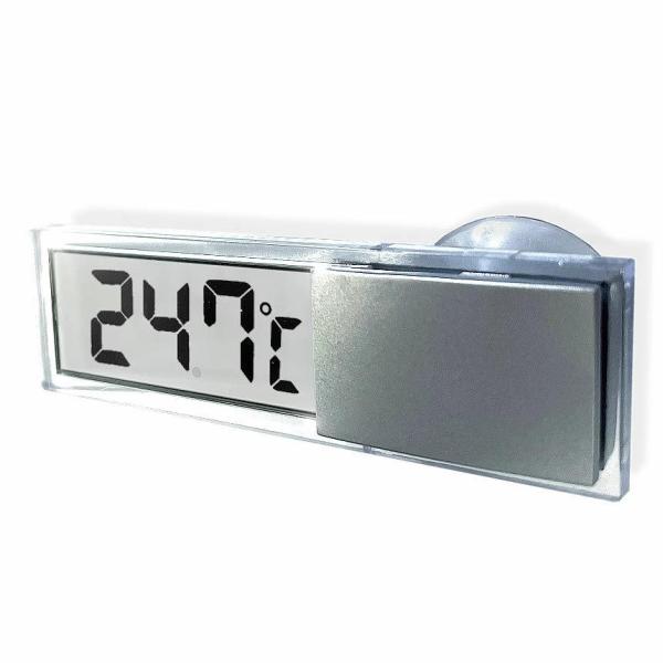 デジタル表示で見やすく明るい車内温度計です。電池式電源でエンジンをきっても使用出来ます。車のミラーに吸着するだけの簡単取付!!あらゆる色に合うクリアデザインと最薄部わずか4ミリの超小型設計で、どこへでも違和感なく設置することが可能です。車内...