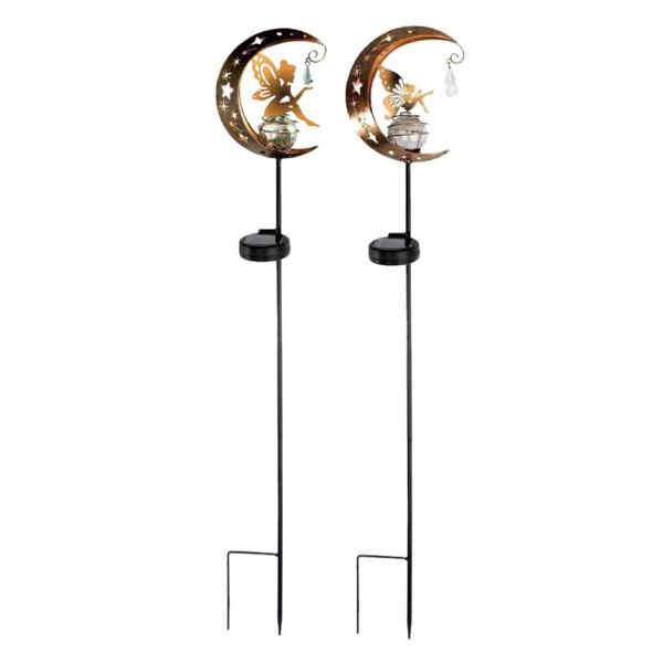 夜の庭に、やさしい月が灯る。幻想的な月灯りムーンフェアリーライト●幻想的なフェアリームーンデザインまるで庭に小さな月が浮かぶような可愛らしいフェアリームーンデザイン。昼間はおしゃれなガーデンオーナメントとして夜になると優しい光を放ち庭や小道...