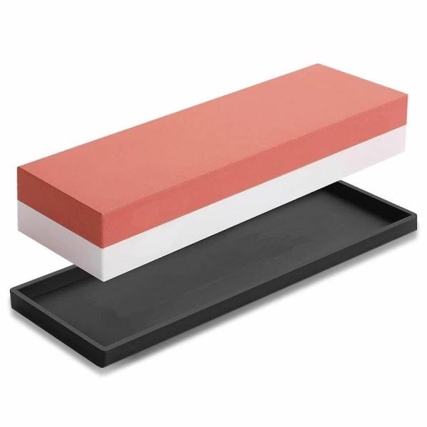 【両面砥石1個で2役】一般の方はもちろん、プロもご使用頂ける最高級の人造両面砥石で＃3000番で刃の潰れを修正したりして＃8000番で最後にピカピカに磨き上げる切れ味が長く保つこと