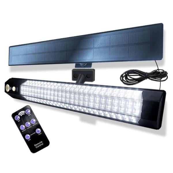 ●新世代の極高輝度158LED搭載ソーラーライトは昼光色7700Kの超高輝度LEDを158個採用し2500ルーメンという圧倒的な明るさを実現しています●3面発光●180度の広範囲照明●3WAY取り付け方法●高感度人感センサーを搭載●3モード...