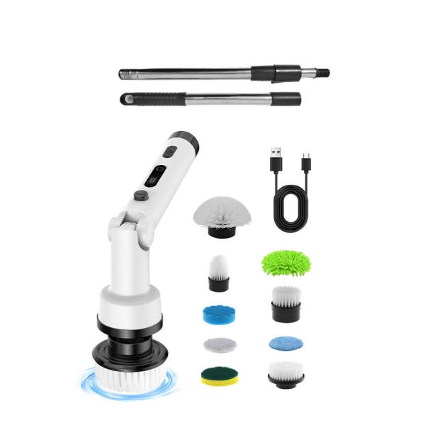 忙しい毎日の大掃除・日常掃除 をラクに！コードレス電動クリーニングブラシで、床・浴室・キッチン・トイレ・車内まで幅広く対応できる多機能清掃ツールです！●汚れをごっそり除去●充電式＆コードレスで使いやすい●180°回転ブラシで強力洗浄●9種交...