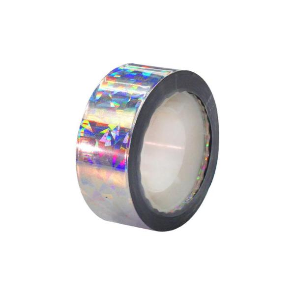 光に当たってきらきらと反射して、庭や畑を荒らす害鳥を近寄らせません。お好きな長さにカットして、結んだり張ったりするだけで簡単に鳥よけに。素材：ポリエステル素材サイズ：幅2.4cm、長さ50ｍ対象の害鳥…ハト、スズメ、ツバメ、ガチョウ、カラス...