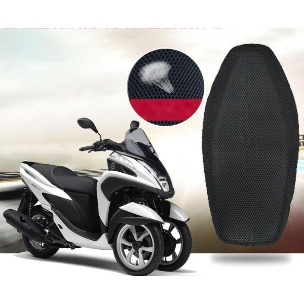メッシュ シートカバー厚くて低反発で乗り手心地よい簡単装着、装着後ドレスアップ！【セット内容】：本体x1セット【適用車種】YAMAHA・トリシティ125　年式：2018年〜2023年モデル　型式：2BJ-SEC1J / 8BJ-SEK1J・...