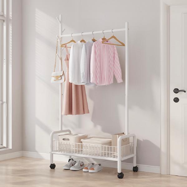 【仕様】商品名：ハンガーラック■色：ホワイト■サイズ：幅60奥行35高さ176cm■生産国：中国検索用：洋服掛け ワードローブ パイプハンガー 衣類収納 コートラック スリム 一人暮らし 子供部屋収納 マルチラック 収納家具 シンプルデザイ...