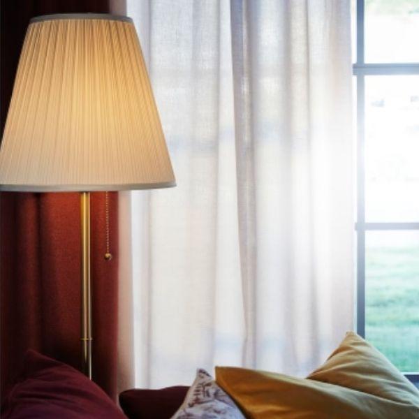 布製シェード　部屋全体に広がる柔らかな光どんな場所にもマッチする流行に左右されないデザインソフトで心地よい明り電球別売りプルスイッチ式