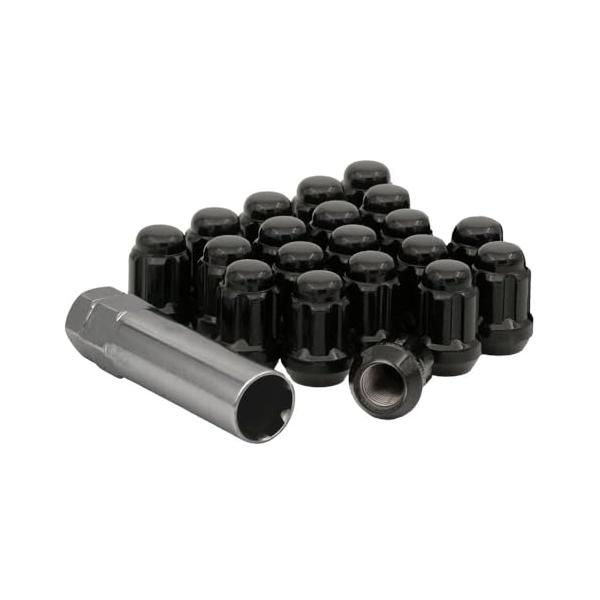 商品名: WestCoast ホイールアクセサリー W55012SB ホイールラグナット 1/2" Bulge Acorn Spline Lug Nuts 1.38" 5 Lug Install Kit in Sleek Black Fin...
