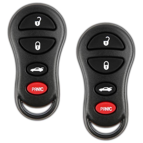 商品名: KeylessOption キーレスエントリー リモートコントロール カーキーフォブ 交換用 04602260 (2個パック) ブラック KPT1082 2X KeylessOption Key Fob Replacement f...