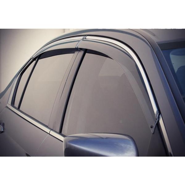 商品名: WellVisors Sleek HD Side Window Visor Smoke Chrome Trim WellVisors Window Visors Wind Deflectors Compatible with Ho...