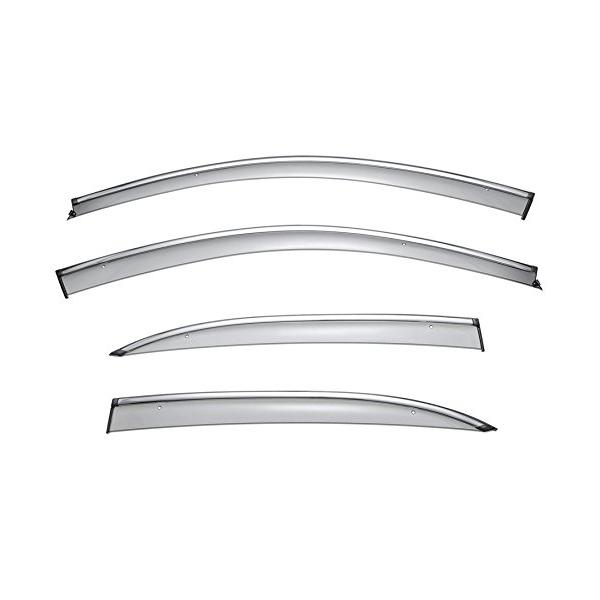 商品名: WellVisors ウィンドウバイザー ウィンドディフレクター シボレー 2013-2015 マリブセダン クロームトリムレインガード付き 3-847CH004 WellVisors Window Visors Wind Def...