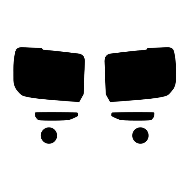 商品名: rtintヘッドライトTintカバーfor GMCシエラ2014 ? 2016 ? 1 Headlight Tint ブラック C-001--HT-GMC-SIE-14 Rvinyl Headlight Pre Cut Film ...