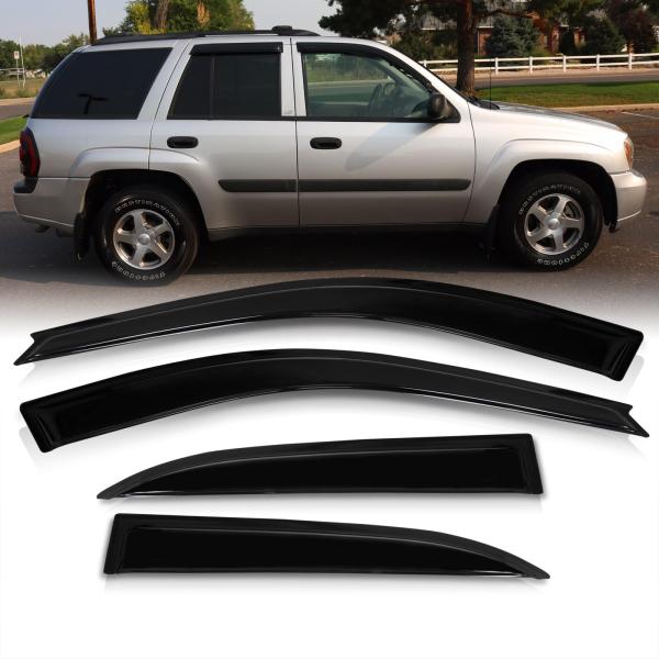 商品名:  AJP Distributors 4PCS Tape-On Door Window Visor Rain Guard Sun Shade Vent Wind Deflector Shield Compatible/Replace...
