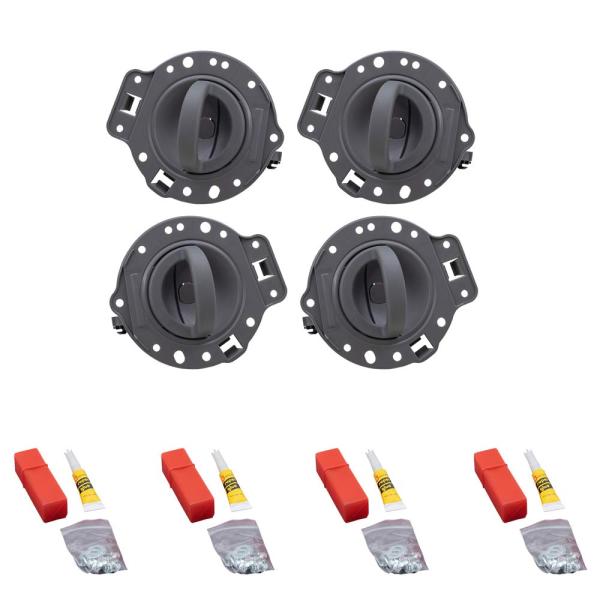 商品名: Brock 交換用 4点セット 内側 グレー ドアハンドル ハウジング修理キット付き 06-10 Commander SUV 1PF031DVAA 1PF021DVAAに対応 Brock Replacement 4 Piece S...