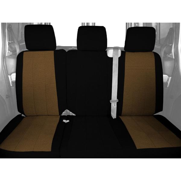 商品名:  CalTrend Rear 60/40 Split Back &amp; Solid Cushion Seats, SportsTex Seat Covers for 2015-2017 Chrysler 200 Beige B...