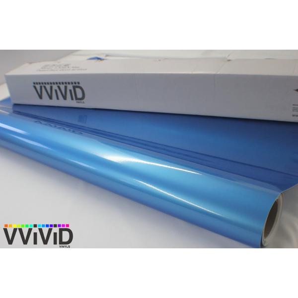 商品名: メタリックブルー高光沢リアルなpaint-like MicroFinishビニールラップRoll with VViViD XPOエアリリーステクノロジー 1ft x 5ft XPO1FTGlossBlueMetallic VViV...