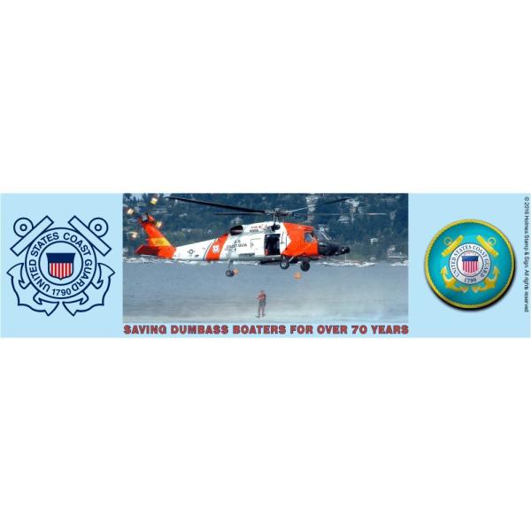 商品名:  US Coast Guard Saving Dumbass Boaters for Over 70 Years Bumper Sticker | Window Decalブランド: Holmes Stamp &amp; Sign...