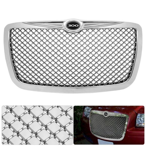 商品名:  AJP Distributors Upgrade Compatible/Replacement For 300 300C Logo Emblem Badge Chrome Diamond Mesh Front Hood Bump...
