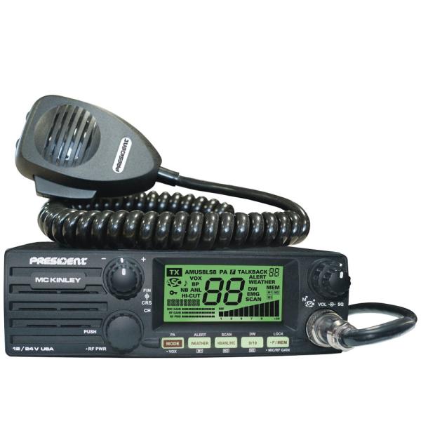商品名:  President McKinley AM/SSB CB Radio, 12/24V,40 Channel, NOAA Weather Alerts, Automatic SWR, ASC, Large LCD, NB, ANL...