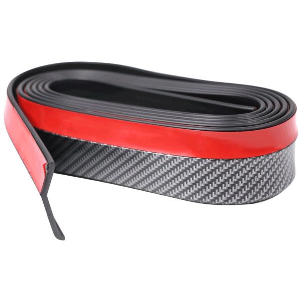 商品名:  Front Bumper Lip Universal Fitment, PVC Carbon Look All Black Easy Install Air Dam Chin Diffuser Valance Protector...