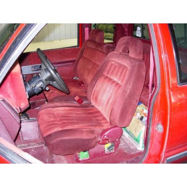 商品名: Durafitシートカバー1992 ? 1994 Chevy Truck Low Backソリッドベンチwith調節可能ヘッドレスト付き。Made InブラックandブルーLeatherette Durafit Seat Cove...