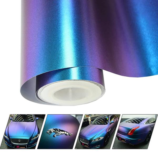 商品名: VINYL FROG カーラッピングシート マジョーラ 紫 カメレオンパープル メタリック(金属感) マット(艶消し) エア抜き溝 152cm×30cm… VINYL FROG Chameleon Vinyl Wrap Matte...
