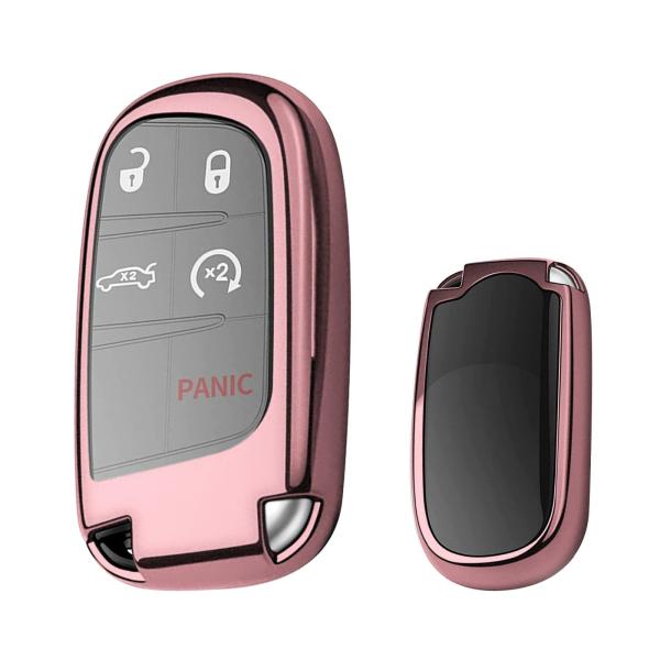 商品名: x xotic tech ローズゴールド ソフト TPU キーフォブ シェルスキンカバー クライスラー 200 300 / ダッジ チャージャー チャレンジャー ダート デュランゴ ジャーニー/ジープ グランドチェロキー レネゲー...