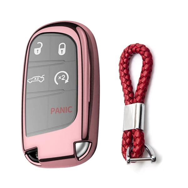 商品名: x xotic tech ローズゴールド ソフトTPU キーフォブ シェルスキンカバー キーチェーン付き Chrysler 200 300またはDodge Charger Challenger Dart Durango Journ...