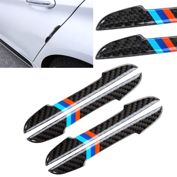 商品名:  x xotic tech Car Side Door Edge Guards Protector Sticker Trim, Real Carbon Fiber with M Color Strips, Compatible w...