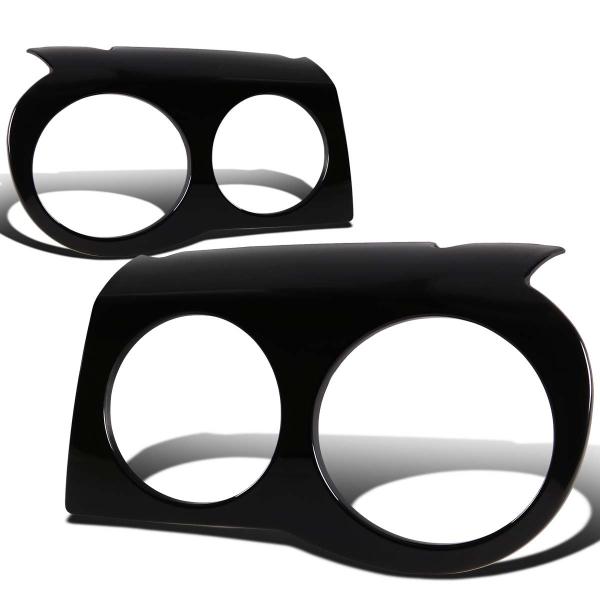 商品名: Auto Dynasty 05-10 Chrysler 300C 第1世代 2個 ABSプラスチックヘッドライトカバー(光沢ブラック) Auto Dynasty Compatible with 05-10 Chrysler 300...