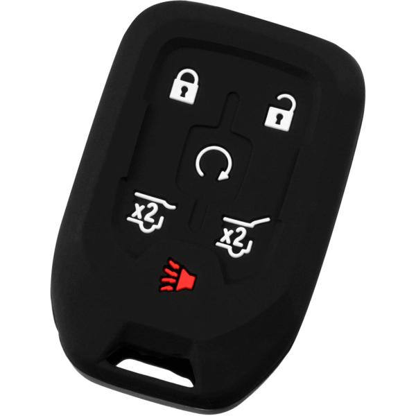 商品名: KeyGuardz Keyless Entry Remote Car Smart Key Fob Outer Shell Cover Soft Rubber Protective Case for Suburban Tahoe Y...