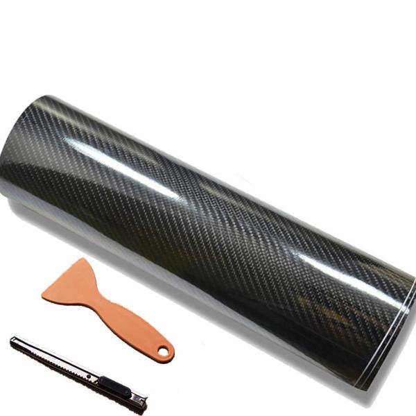 商品名:  DIYAH 6D High Gloss Black Carbon Fiber Vinyl 48" x 60" / 4 FT x 5 FT Bubble Free Air Release Car Wrap Film Automot...