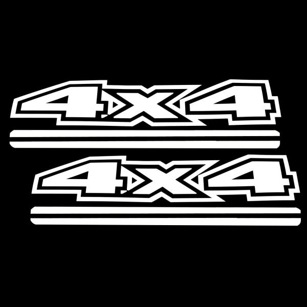 商品名:  iJDMTOY 2pc Gloss Finish White Truck Bed Side Fender 4x4 Vinyl Decal Sticker Compatible with Dodge Chevy GMC Ford ...