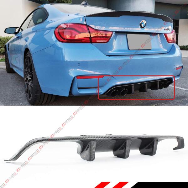 商品名:  Fits for 2015-2019 BMW F82 F83 M4 Performance Style Big Fin Carbon Fiber Rear Bumper Diffuser Valanceブランド: Cuztom ...