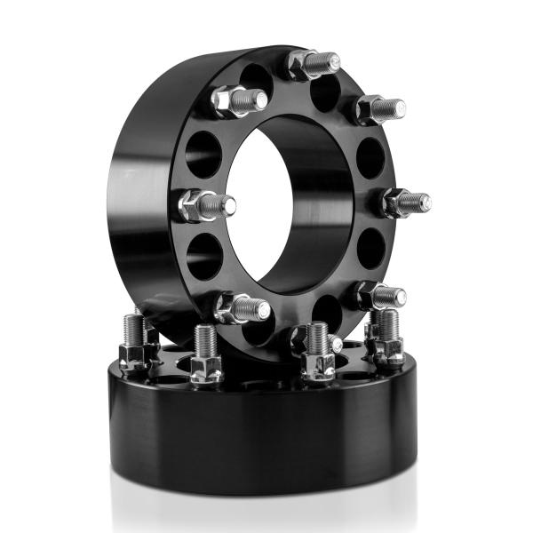 商品名: Customadeonly 2.5インチ ブラック ホイールアダプター 8x6.5 (ハブ) から 8x180 (ホイール) シボレー &amp; GMC 8x165.1 ハブに対応 117mm ボア付き 8x180 ホイール (...