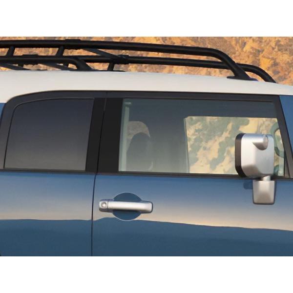 商品名:  Rvinyl Pillar Post Pre Cut Window Trim Kits in Gloss Black Compatible with Toyota FJ Cruiser 2007-2014 - Adhesive ...