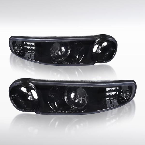 商品名: Autozensation 2000-2006 GMC Sierra Yukon Denali 光沢ブラックスモークバンパーライトランプ Autozensation Compatible with GMC Yukon Denali...