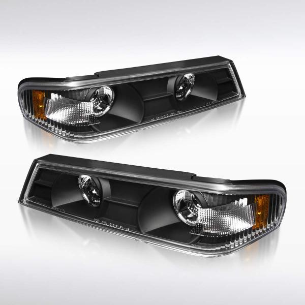 商品名:  Autozensation Compatible with Chevy Colorado GMC Canyon 2004-2012, Black Housing Clear Lens Bumper Corner Lights, ...