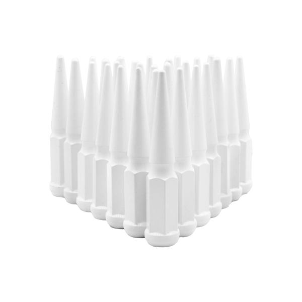 商品名:  Venum wheel accessories 32 Pc White Spike Lug Nuts Powder Coated | Steel | 4.5" Tall | M14x1.5 Thread Pitch + 1 Ke...