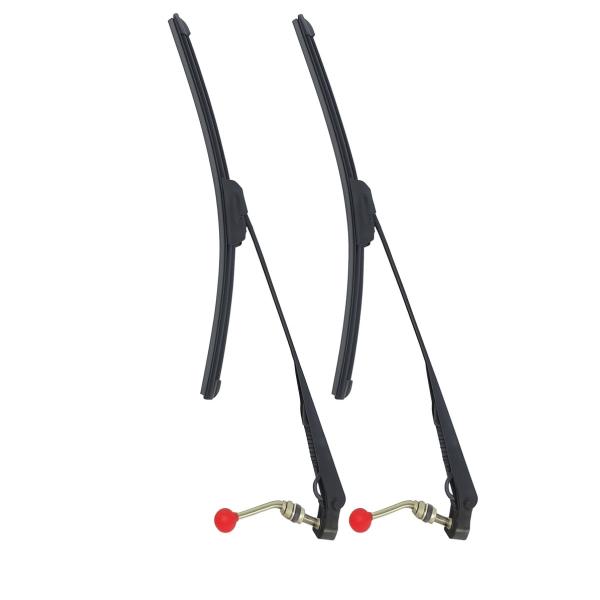 商品名: UTVフロントガラスワイパーキット ? ユニバーサルマニュアル、15.7インチラバーブレード、ポラリスレンジャー/RZR、Can?Am、カワサキ、ゴルフカートに対応 UTV Windshield Wiper Kit ? Unive...