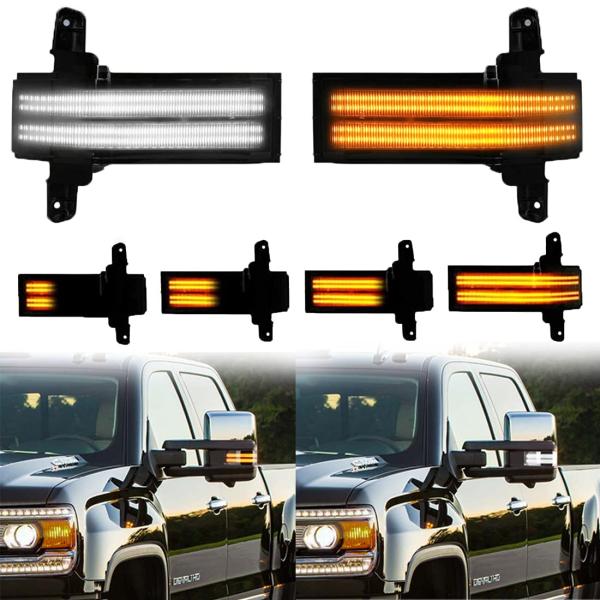 商品名:  Gempro 2Pcs Switchback White &amp; Dynamic Amber LED Side Mirror Marker Light Turn Signal Direction Indicator lamp...