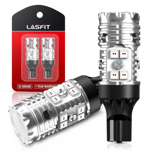 商品名: LASFIT アップグレード レッド 921 912 T15 CANBUS Ready エラーフリー アンチハイパーフラッシュ LED サードブレーキセンター ハイマウントストップ電球 Ram 2019-2020、2023用 LA...